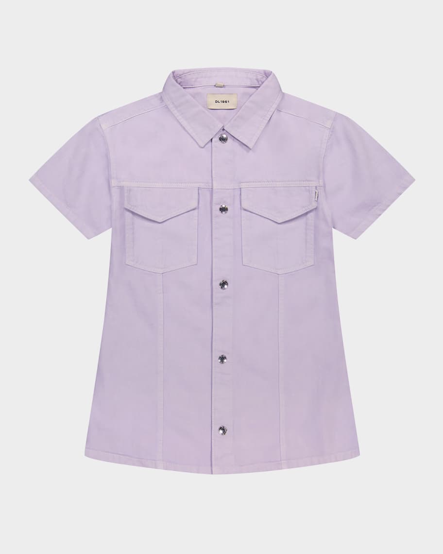 DL1961 Girl's Manning Button Front Dress, Size S-L | Neiman Marcus