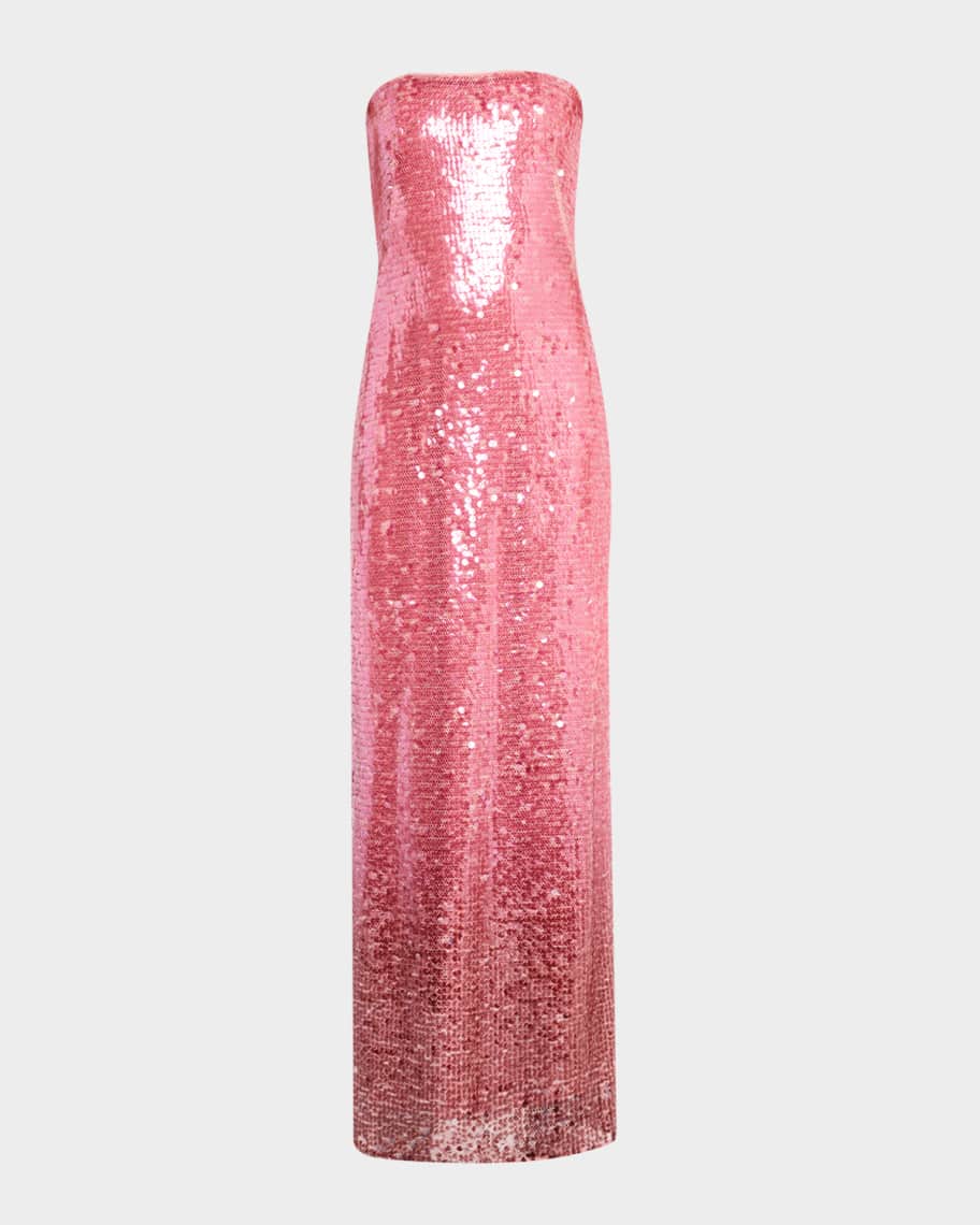 SIMKHAI Leilani Strapless Sequin Column Gown | Neiman Marcus