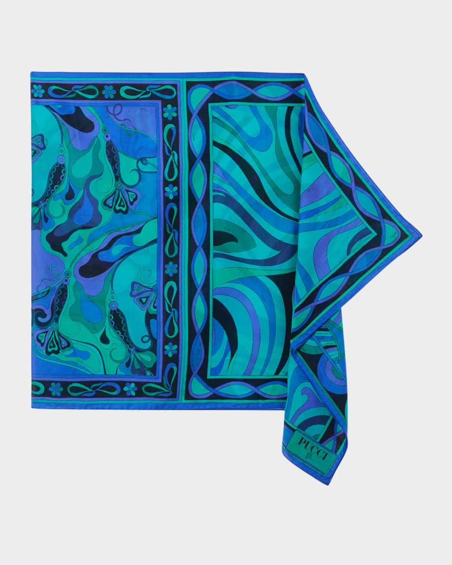 Pucci Mixed-Print Cotton Pareo Coverup | Neiman Marcus