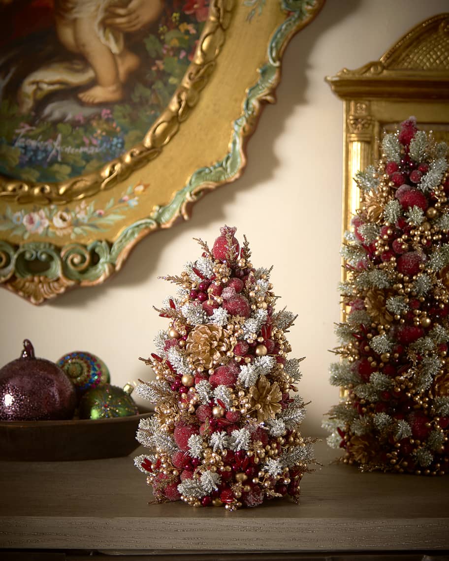 Salzburg Creations 12" Glittering Garnet Tree Tabletop Decoration ...