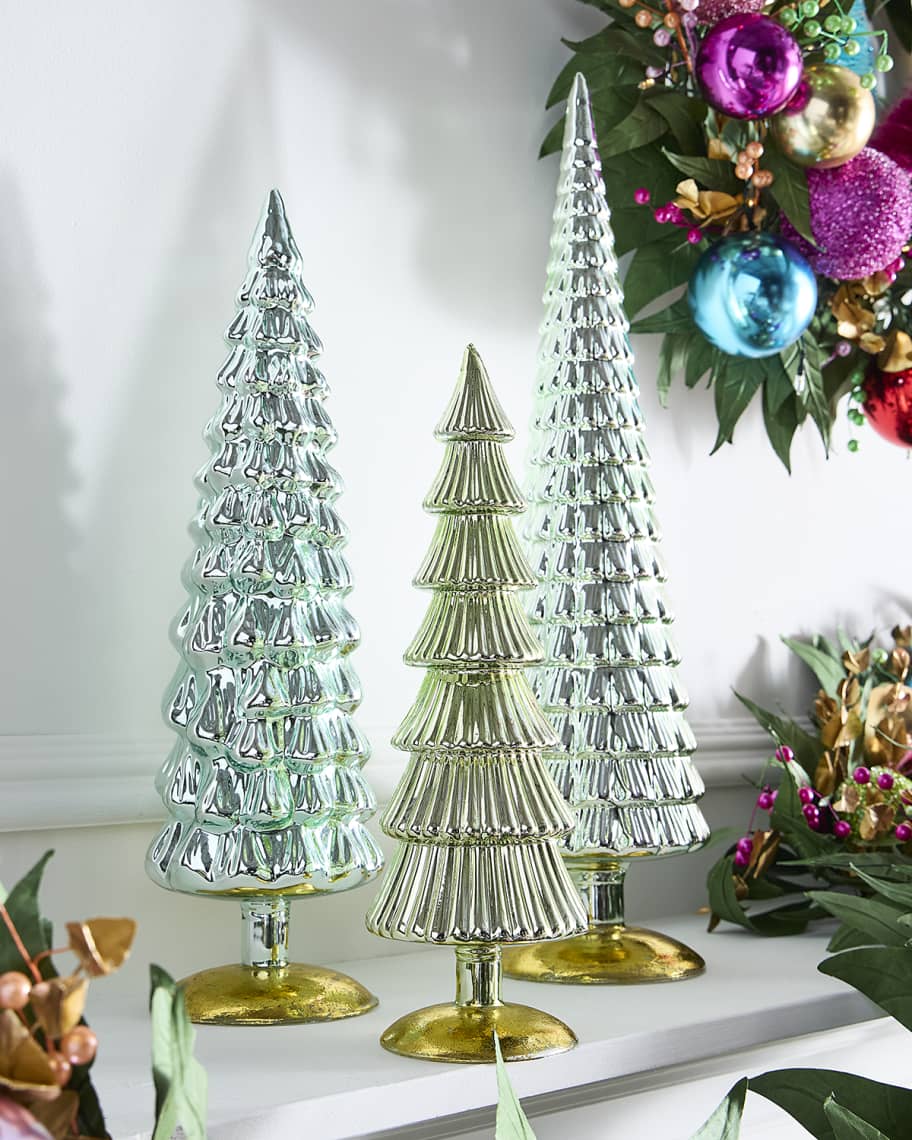 Cody Foster & Co Winter Green Large Hue Trees, Set of 3 | Neiman Marcus