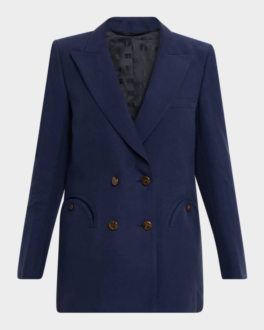 BLAZE Milano Savannah Double-Breasted Everyday Blazer | Neiman Marcus