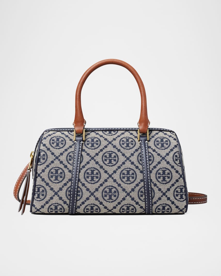 Tory Burch Mini T Monogram Barrel Top-Handle Bag | Neiman Marcus