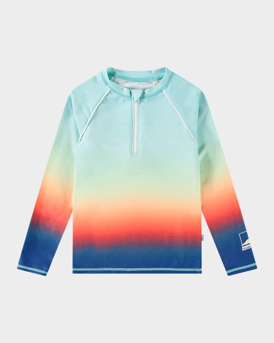 Molo Boy's Noble Ombre Rash Guard, Size 7-12 | Neiman Marcus