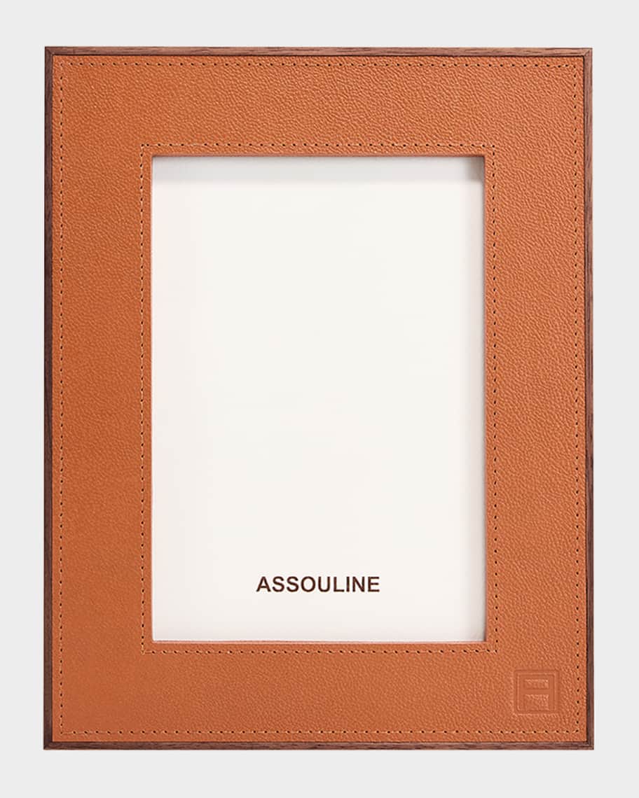 Assouline Heritage Leather Picture Frame, 5" x 7" | Neiman Marcus
