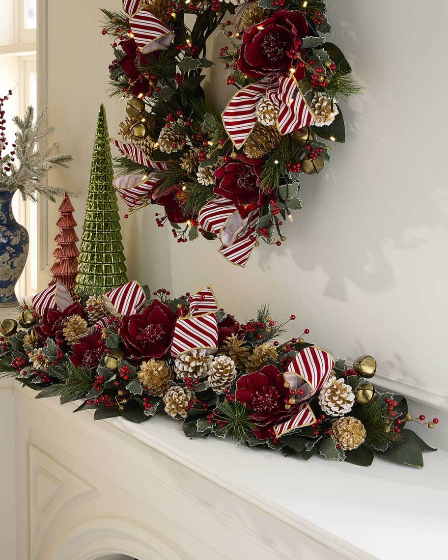 Neiman Marcus Classic Christmas Mantel Garland, 46" | Neiman Marcus