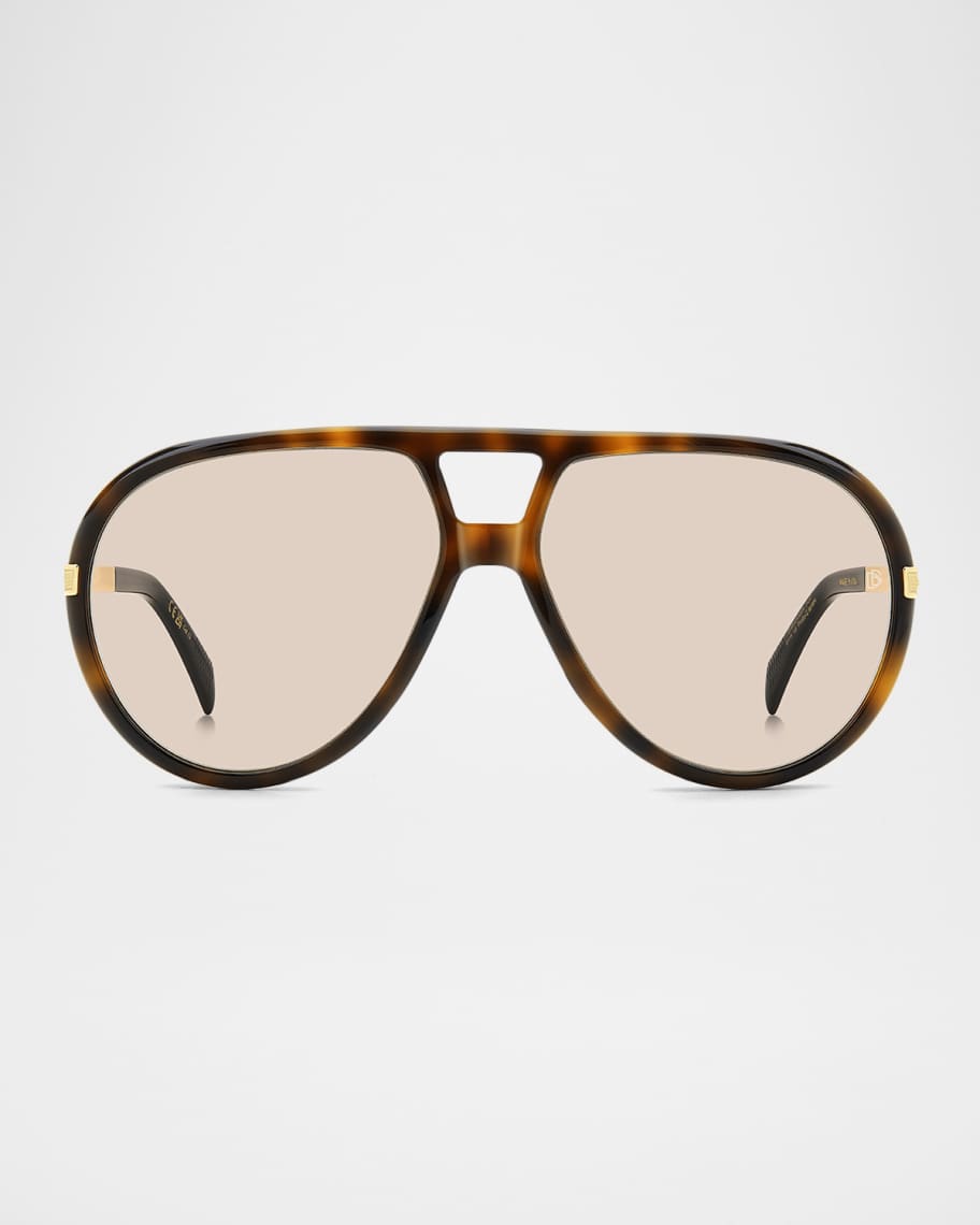 David Beckham Men's DB 99/Voyager Acetate Pilot Sunglasses | Neiman Marcus