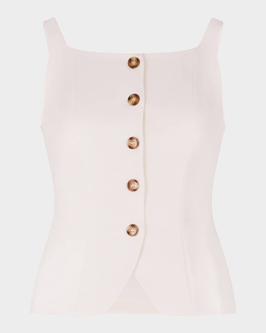 NICHOLAS Sabina Tailored Button-Down Top | Neiman Marcus