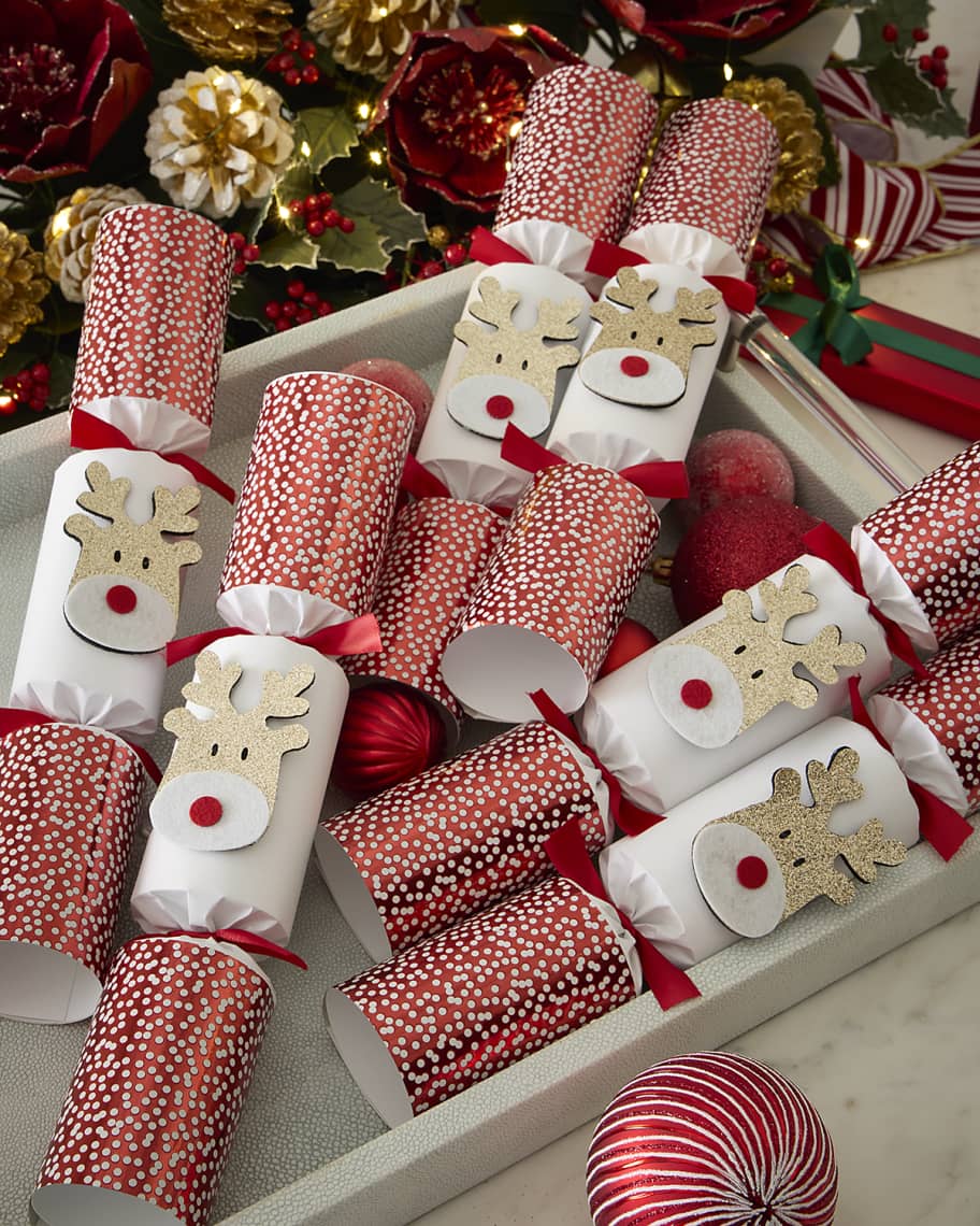 Robin Reed Racing Glitter Christmas Crackers, Set of 6 | Neiman Marcus