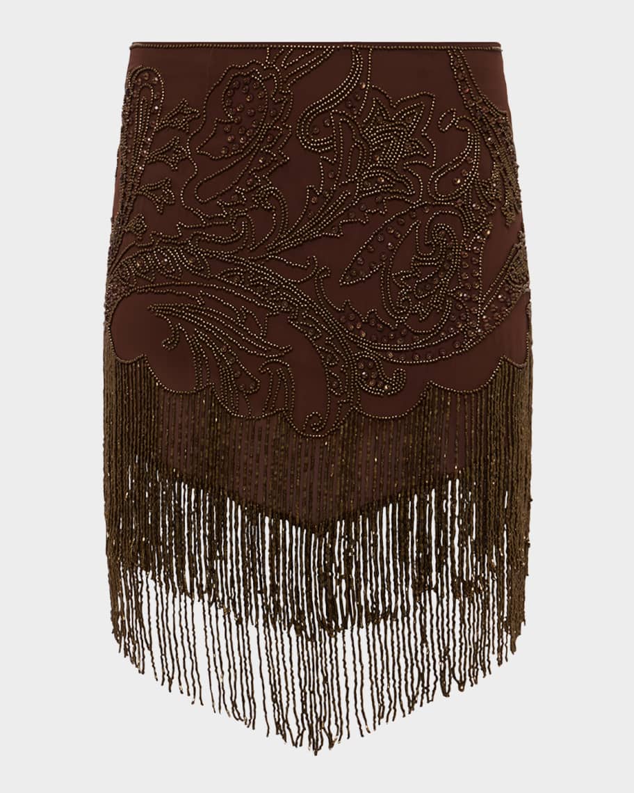L'Agence Eulla Embellished Mini Skirt | Neiman Marcus