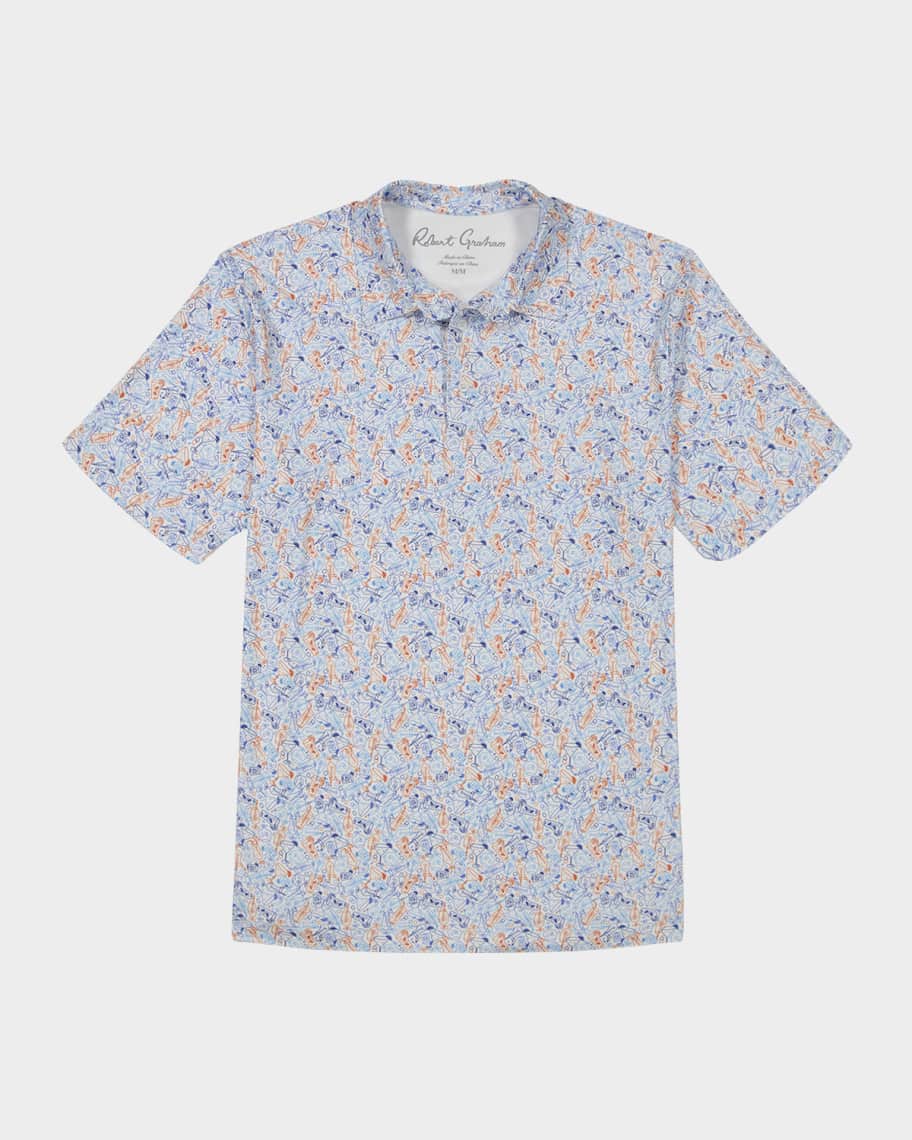 Robert Graham Men's Boozy Bogey Polo Shirt | Neiman Marcus