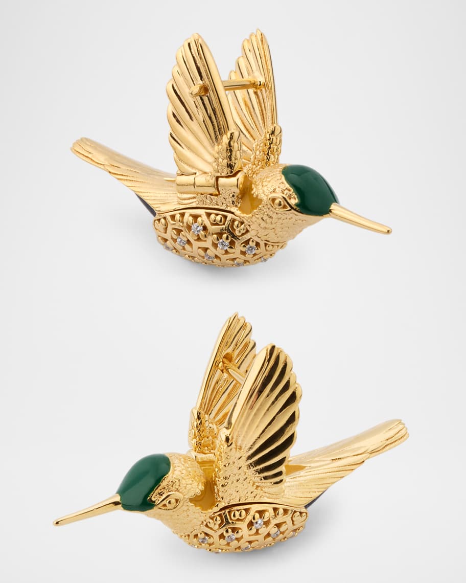 Bottega Veneta Colibri 18K Gold-Finish Sterling Silver Bird Earrings ...