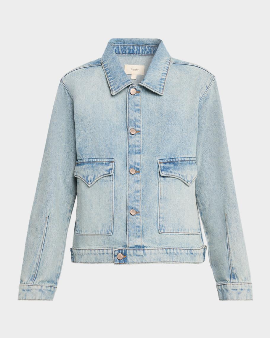 Triarchy Lillian Boxy Western Denim Jacket | Neiman Marcus