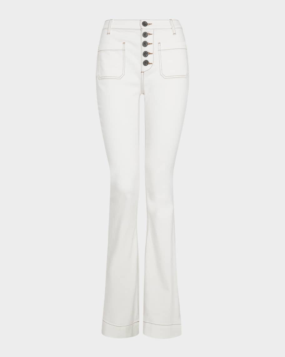 Ramy Brook Stitched Cindy Flare Jeans | Neiman Marcus