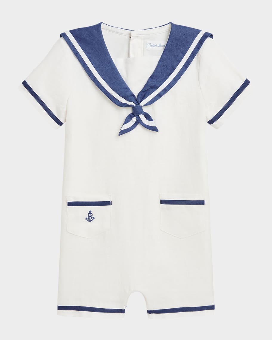 Ralph Lauren Childrenswear Boy's Sailor-Inspired Embroidered Shortall ...