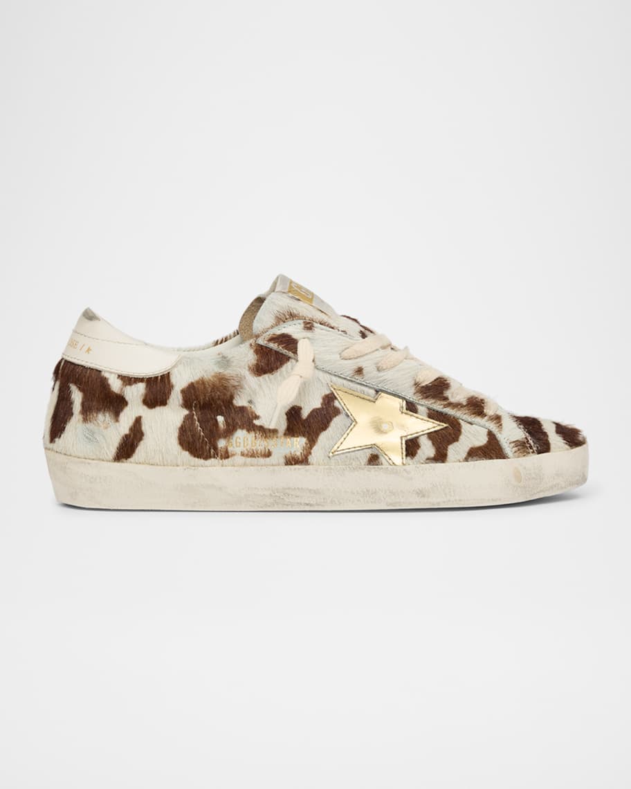 Golden Goose Super-Star Cow Horsy Low-Top Sneakers | Neiman Marcus