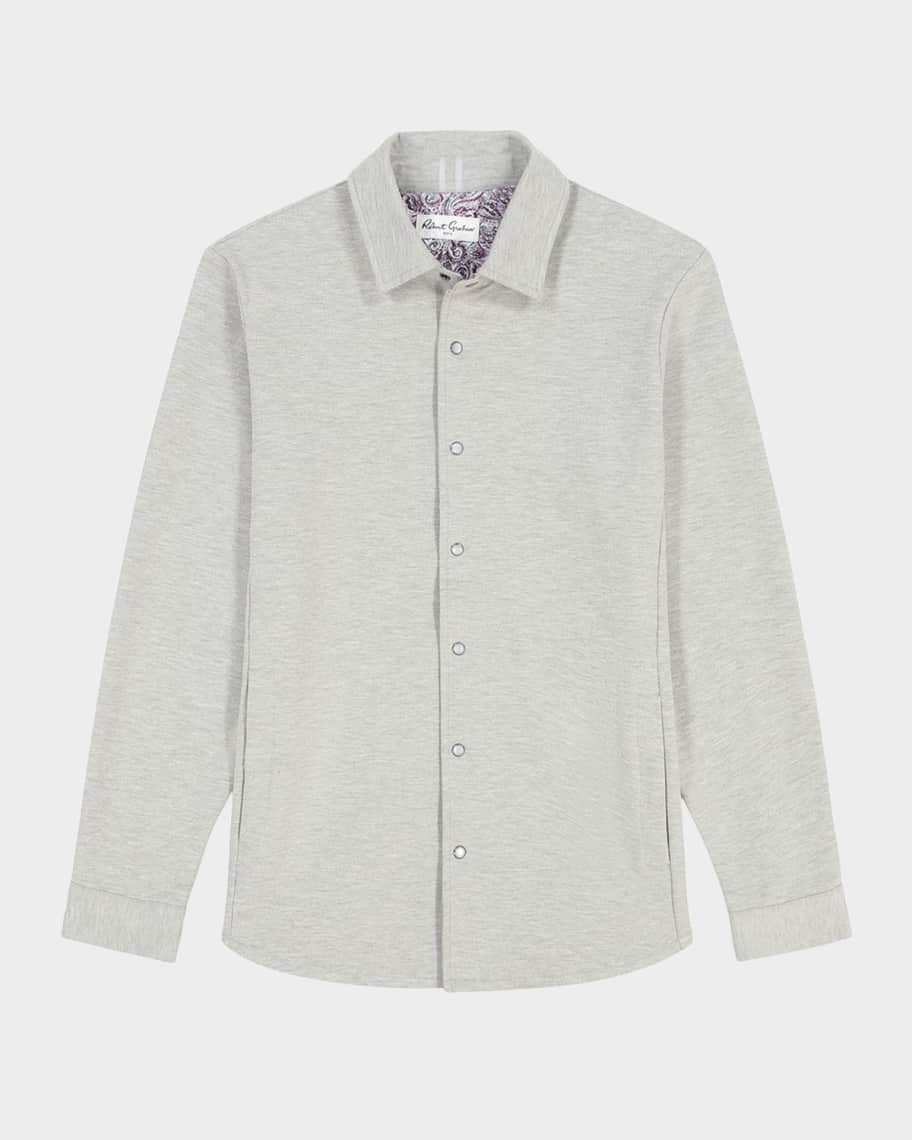 Robert Graham Men's Kellan Knit Snap-Front Shirt Jacket | Neiman Marcus