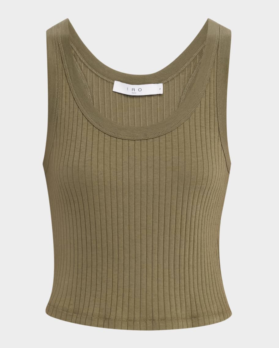 Iro Emma Ribbed Scoop-Neck Tank Top | Neiman Marcus