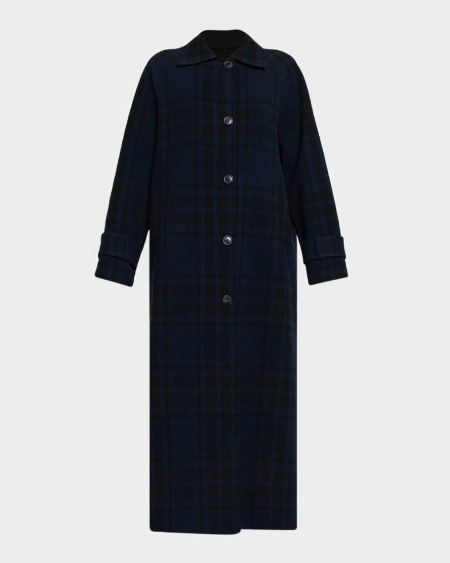 Akris Estelle Double-Face Wool Maxi Coat | Neiman Marcus