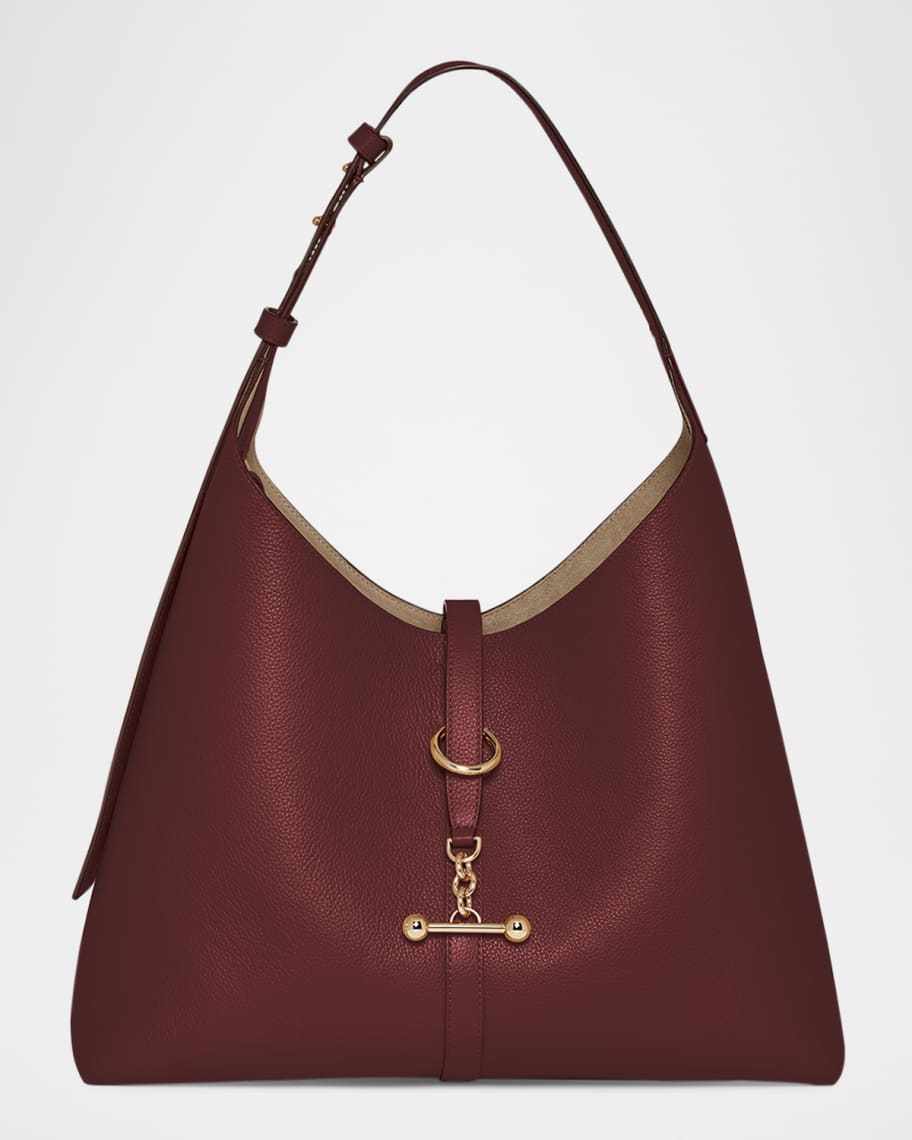 STRATHBERRY Kite Fine Grain Leather Toggle Hobo Bag | Neiman Marcus