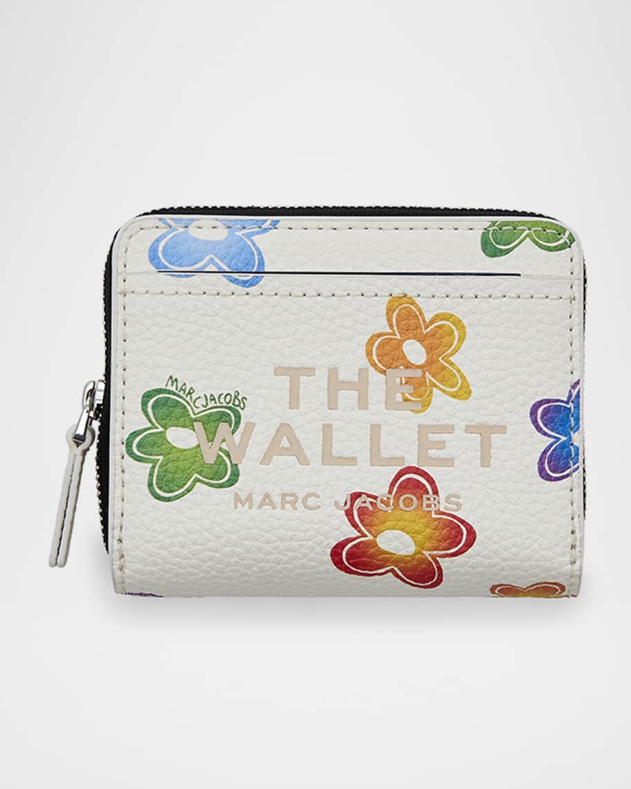 Marc Jacobs Wild Daisy-Print Leather Wallet | Neiman Marcus