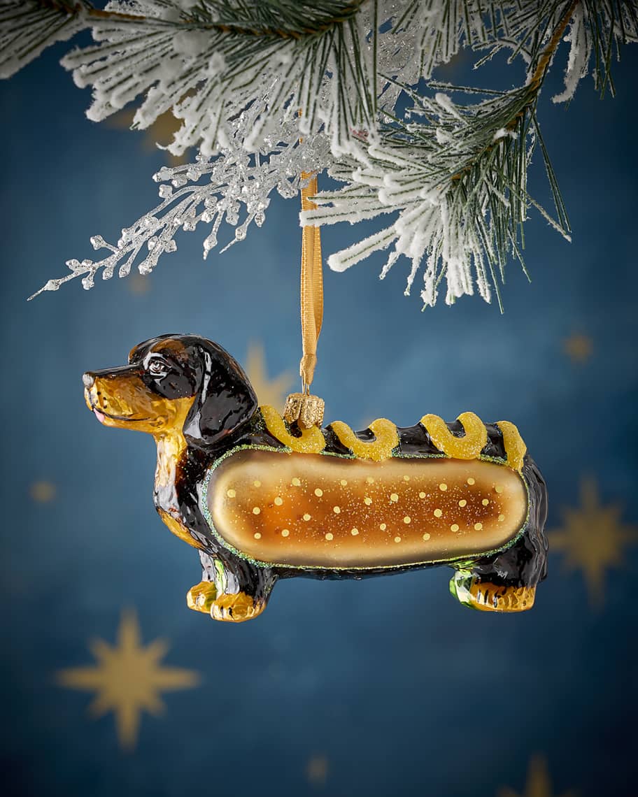 Neiman Marcus Hot Dog Dachshund Christmas Ornament | Neiman Marcus