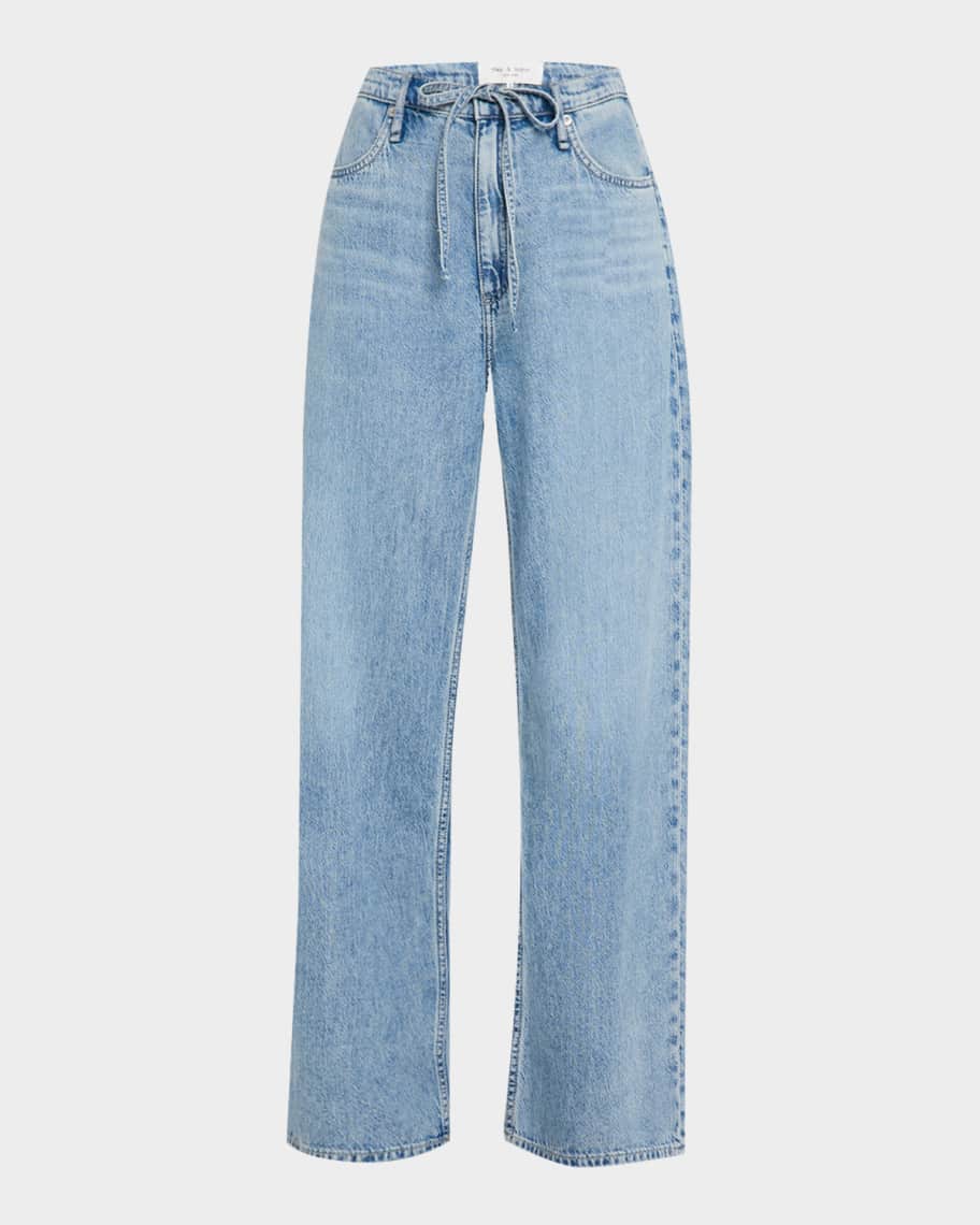 Rag & Bone Ultra Featherweight Phoebe Drawstring Jeans | Neiman Marcus