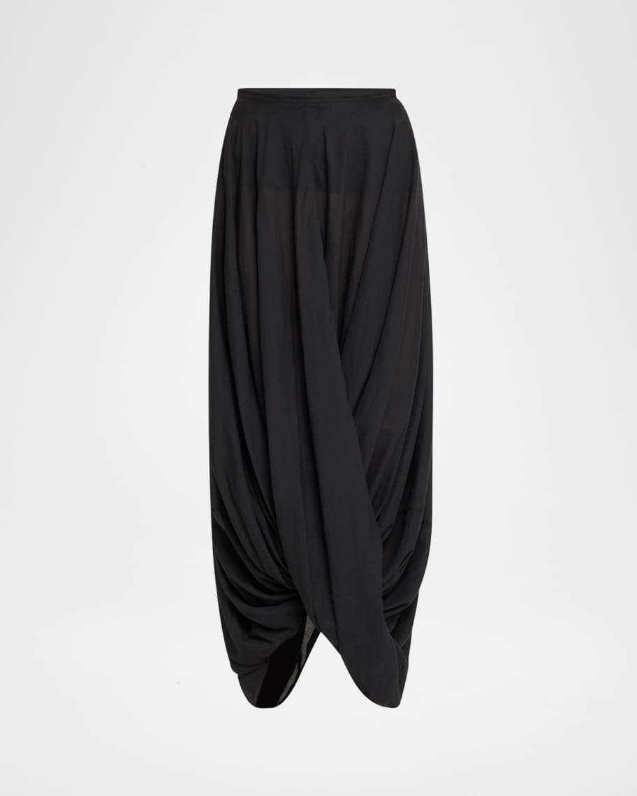 Toteme Draped Cocoon Maxi Skirt | Neiman Marcus