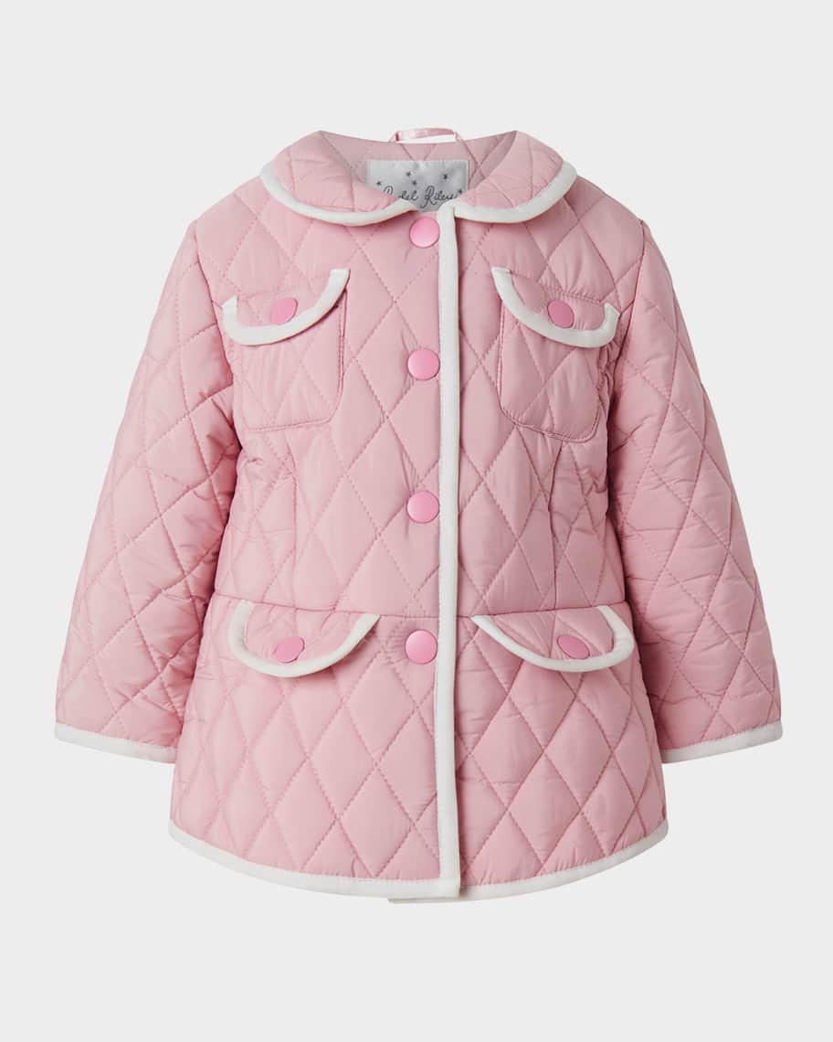 Rachel Riley Girl's Two-Tone Quilted Jacket, Size 6M-24M | Neiman Marcus