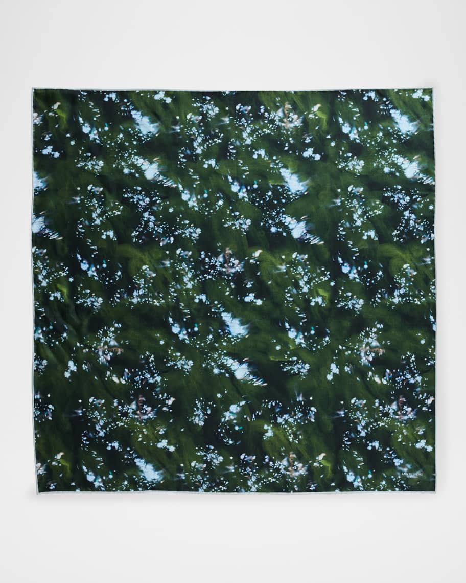 Lafayette 148 New York Splattered Glaze Silk Twill Square Scarf ...