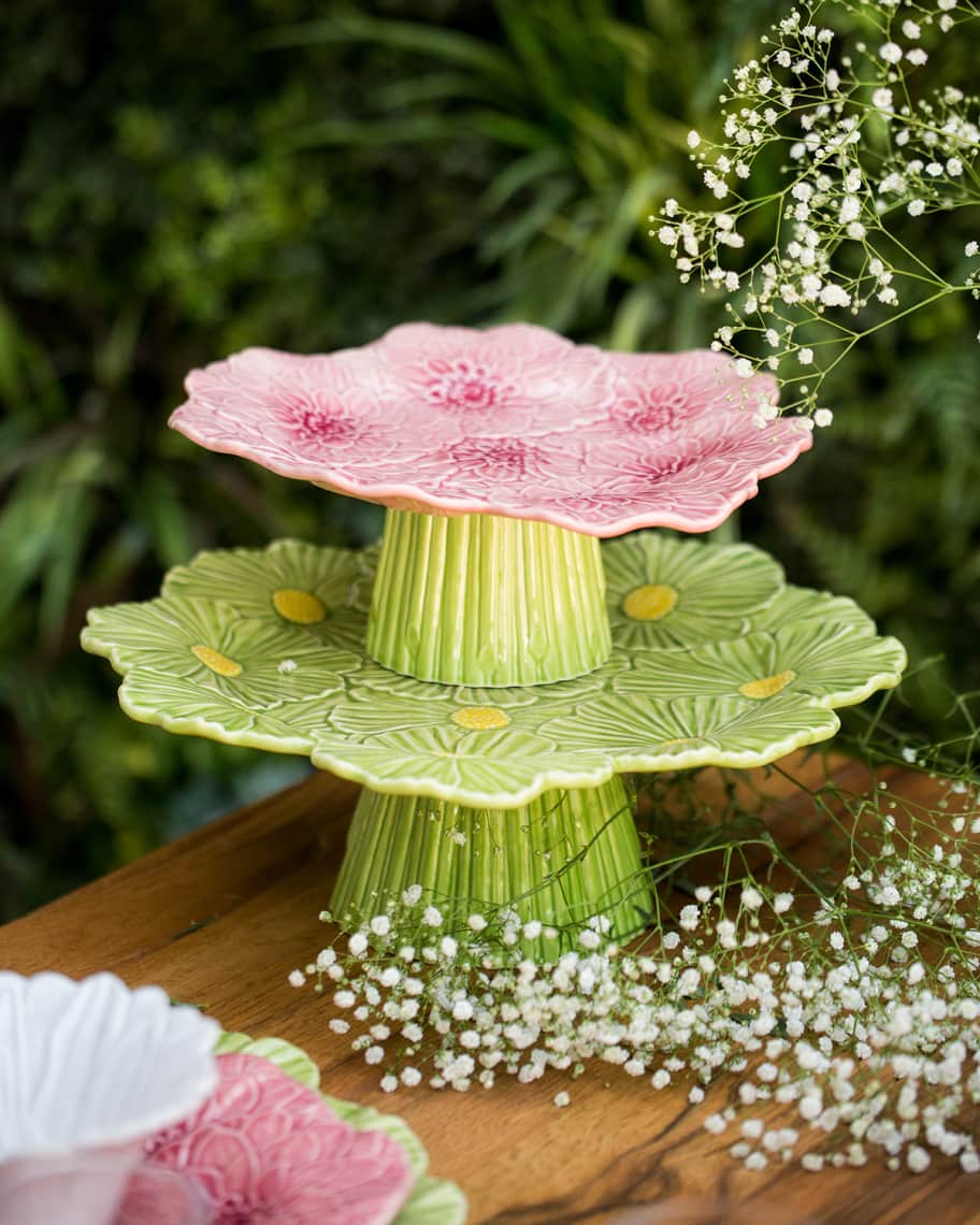 Bordallo Pinheiro Maria Flor Cosmos Large Cake Stand | Neiman Marcus