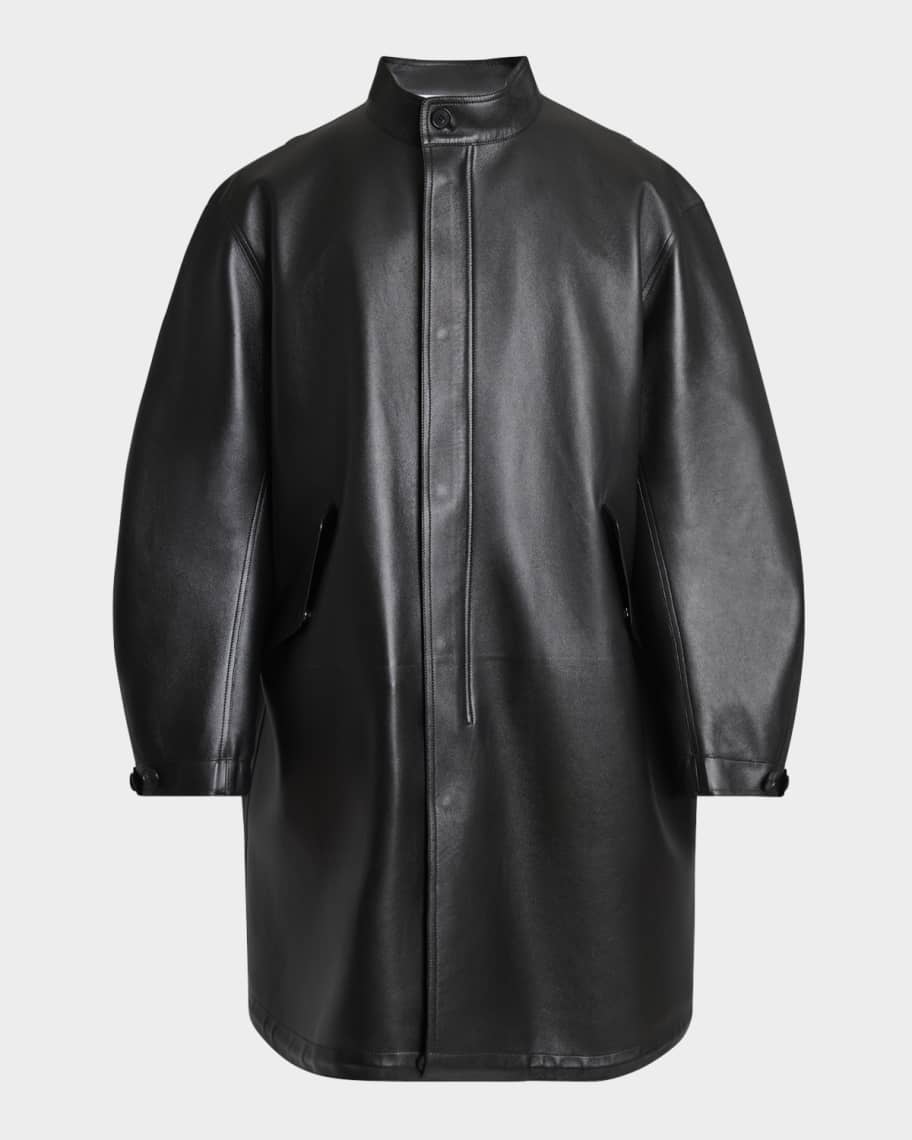 Givenchy Men's Leather Fishtail Parka | Neiman Marcus