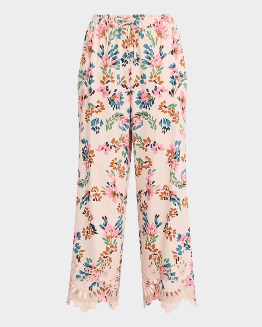 Figue Lizzy Straight-Leg Crop Pull-On Pants | Neiman Marcus