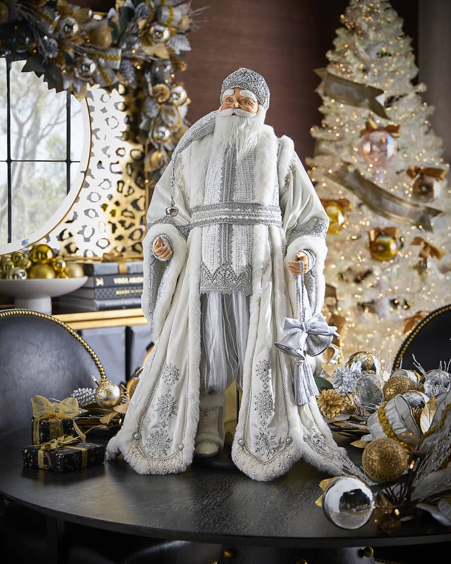 Katherine's Collection Silver Bells Santa Doll | Neiman Marcus
