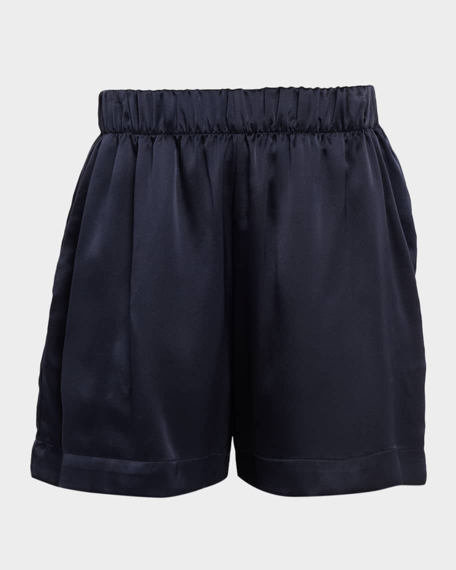 Sablyn Brynn Silk Charmeuse Wide-Leg Shorts | Neiman Marcus