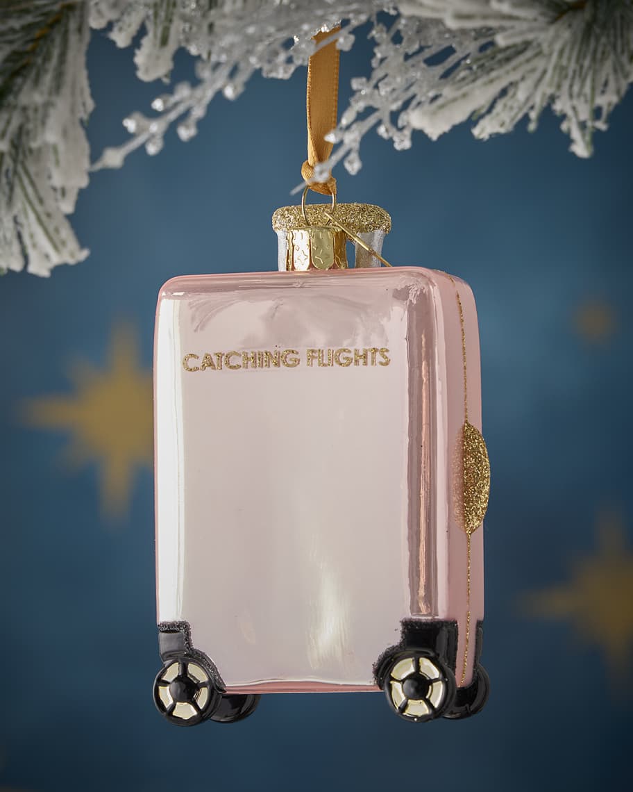 Vondels Opal Pink Catching Flight Suitcase Christmas Ornament | Neiman ...