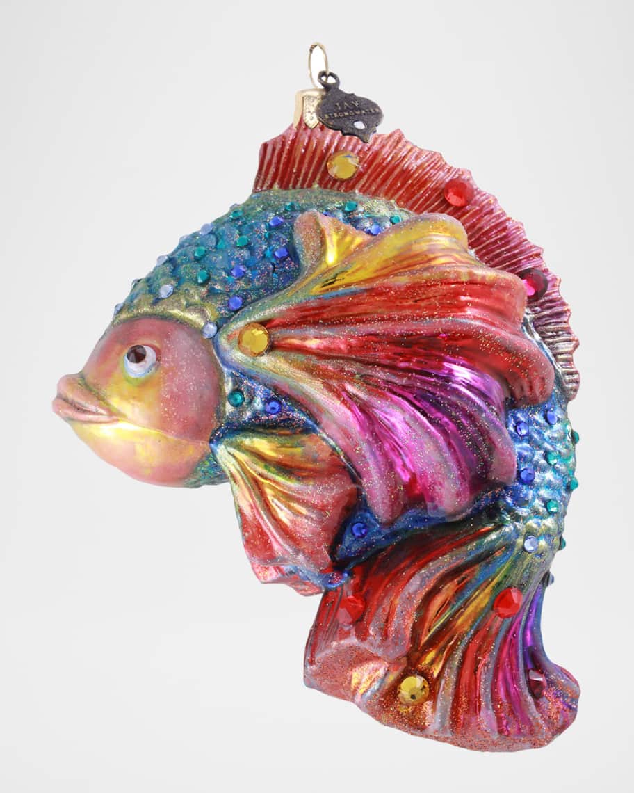 Jay Strongwater Coastal Fish Christmas Ornament | Neiman Marcus
