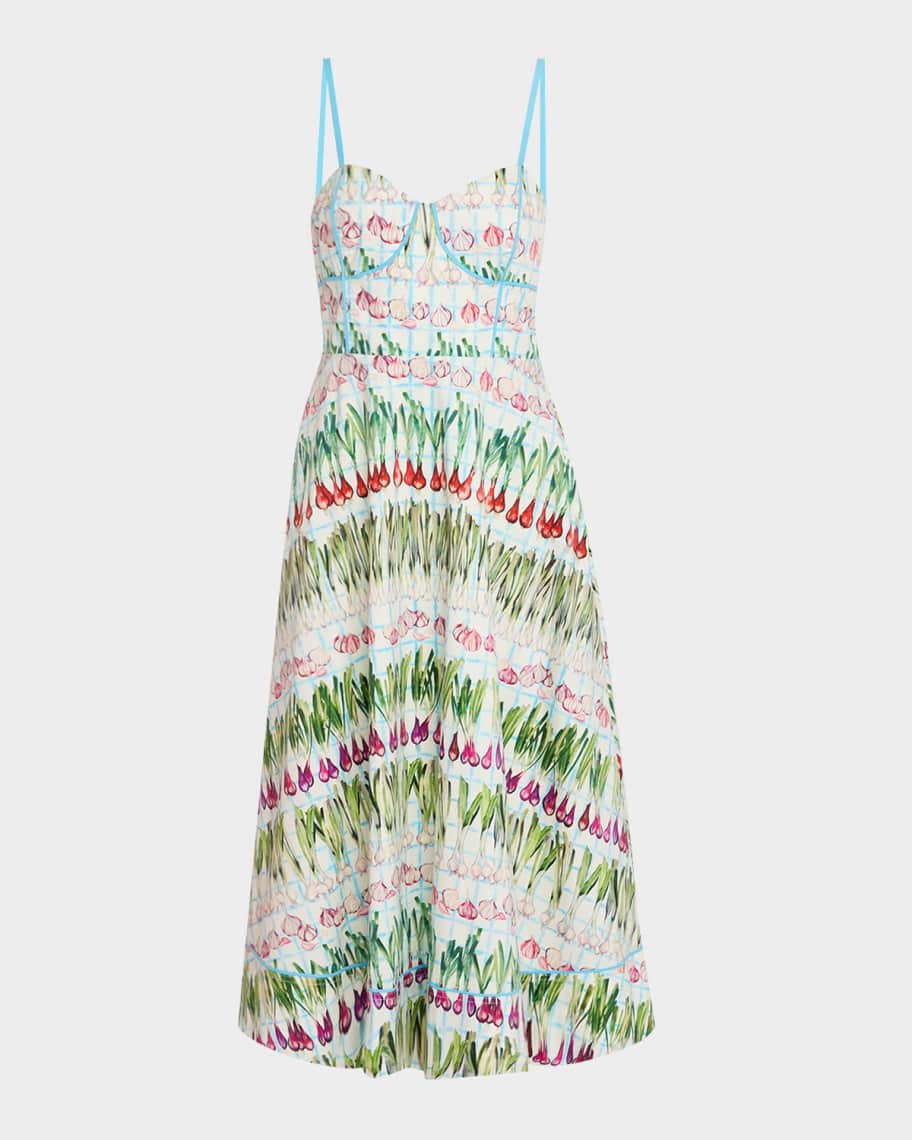 Rachel Antonoff Harper Radish A-Line Midi Dress | Neiman Marcus