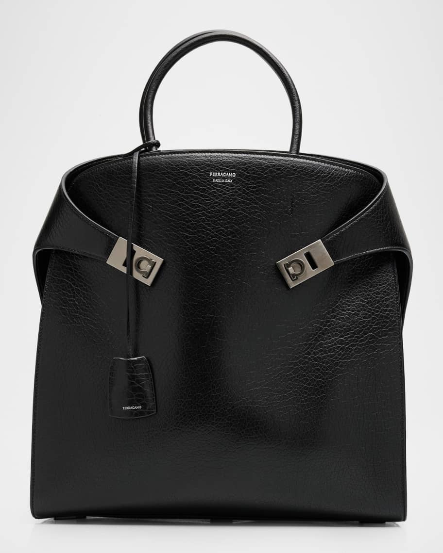 Ferragamo Men's Hug Tote Bag in Washed Calfskin | Neiman Marcus