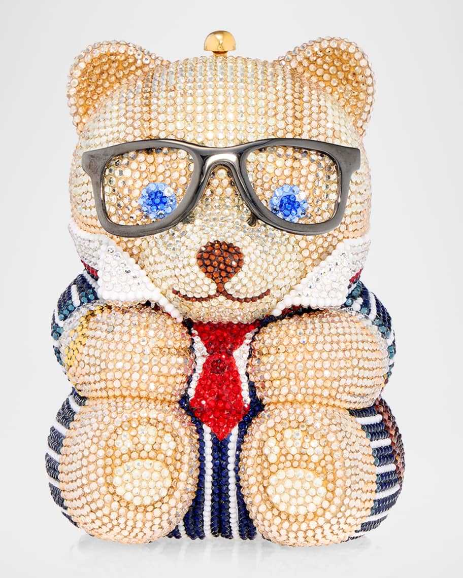Judith Leiber Couture Mr. Smith Teddy Bear Crystal Clutch Bag | Neiman ...