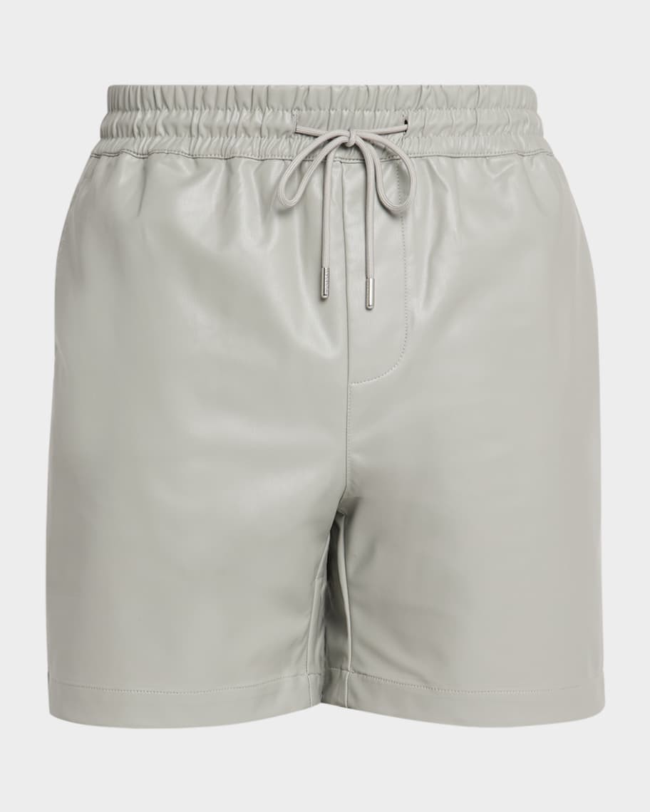 monfrere Men's Bond Faux Leather Drawstring Shorts | Neiman Marcus