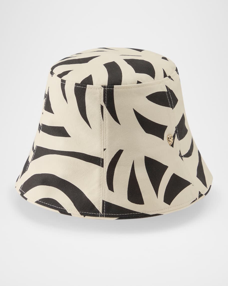 Helen Kaminski Baja Paneled Geo-Print Bucket Hat | Neiman Marcus