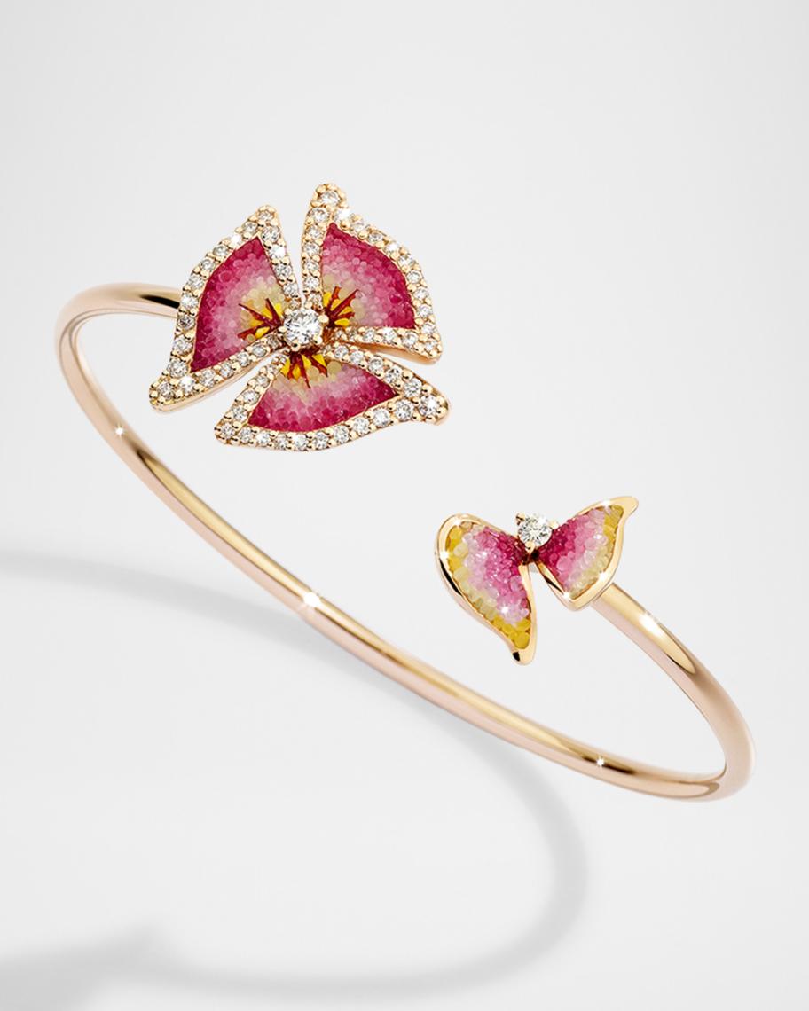 Sicis Jewels 18K Rose Gold Trinity Daylight Bracelet with Micro Mosaic ...