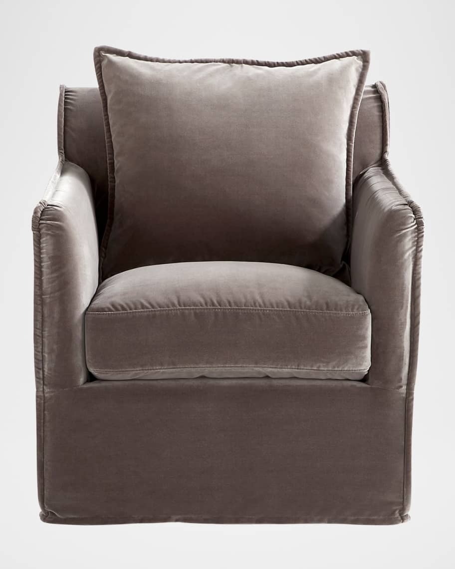 Wrinnie Velvet Swivel Chair | Neiman Marcus