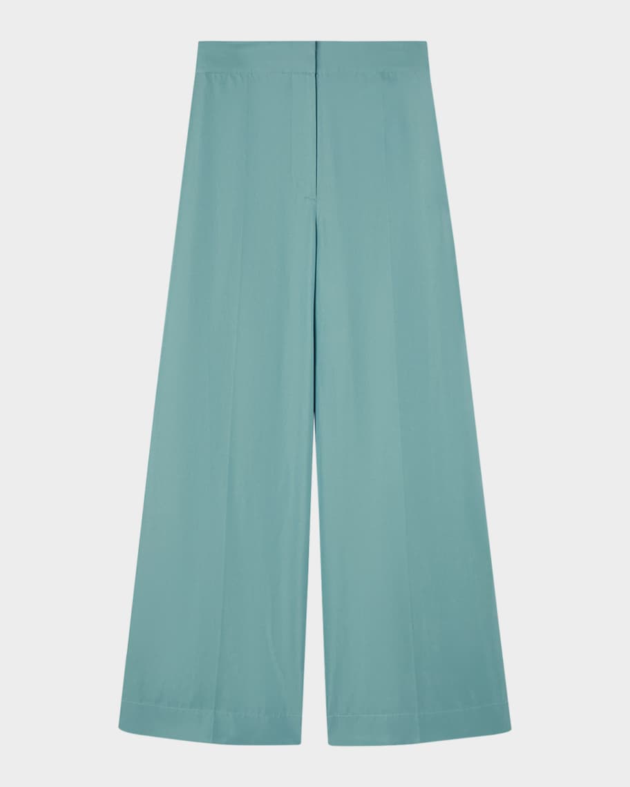 Joseph Thurlow Cropped Wide-Leg Pants | Neiman Marcus