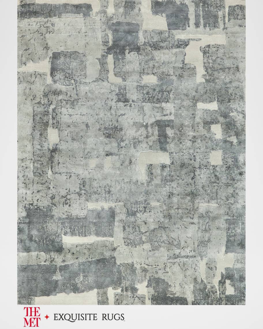 Exquisite Rugs x THE MET Papyrus Hand-Loomed Gray Rug, 6' x 9' | Neiman ...