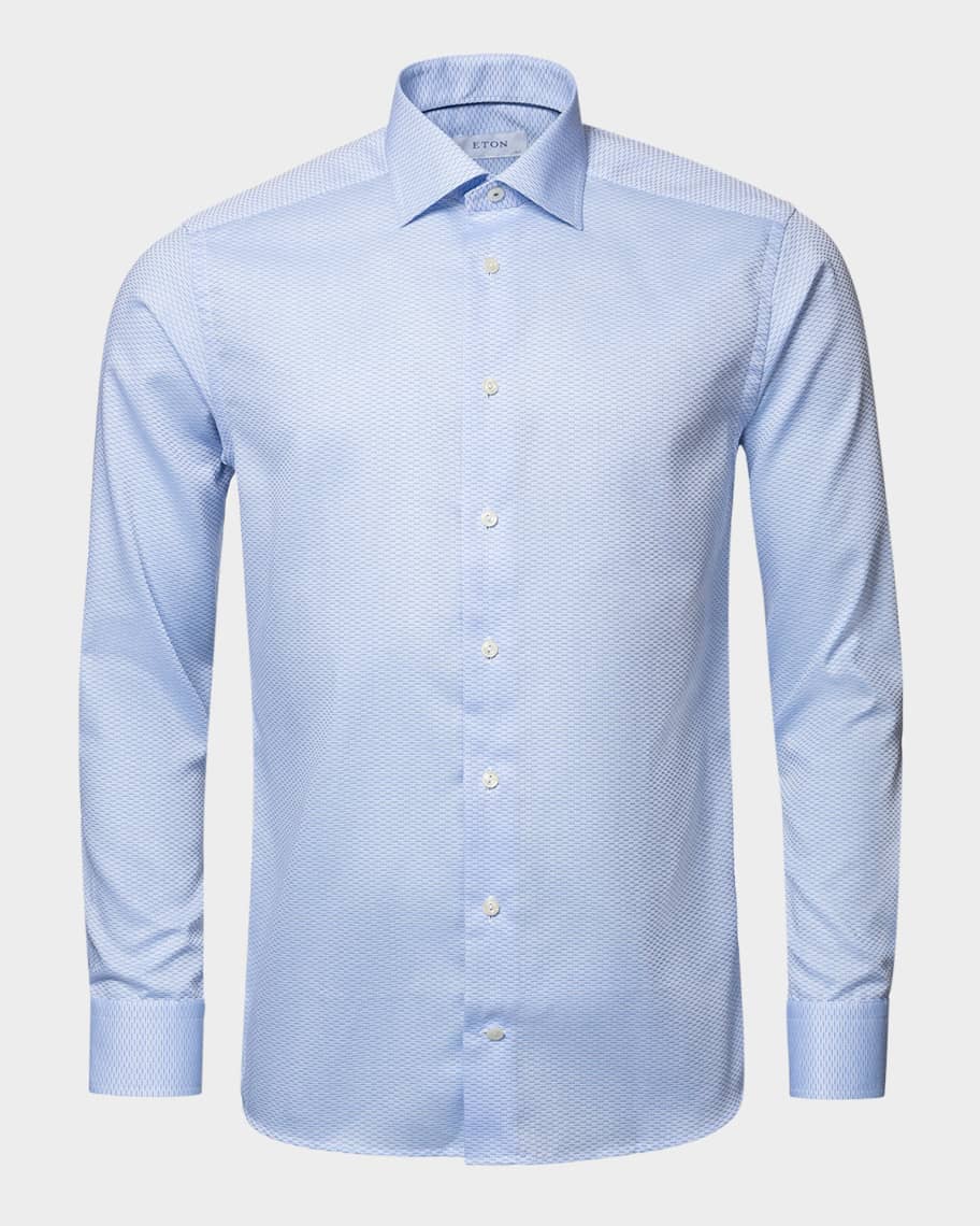 Eton Men's Classic-Fit Cotton Textured Dress Shirt | Neiman Marcus
