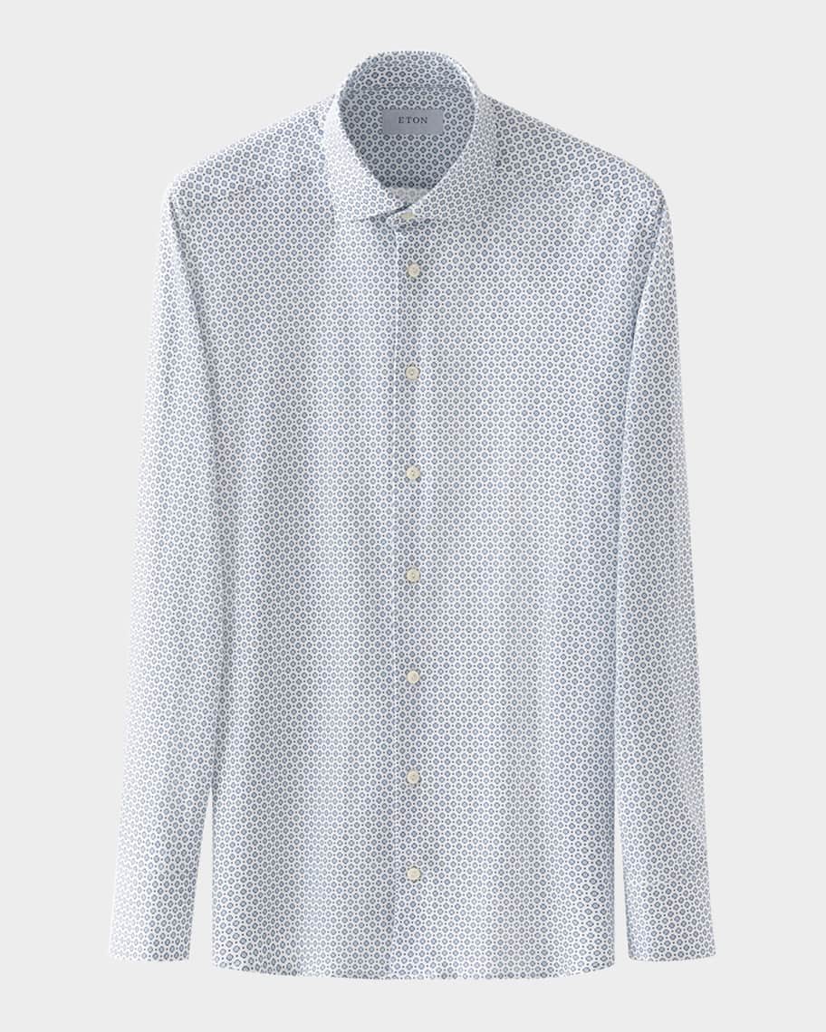 Eton Men's 4Flex Slim-Fit Medallion-Print Sport Shirt | Neiman Marcus