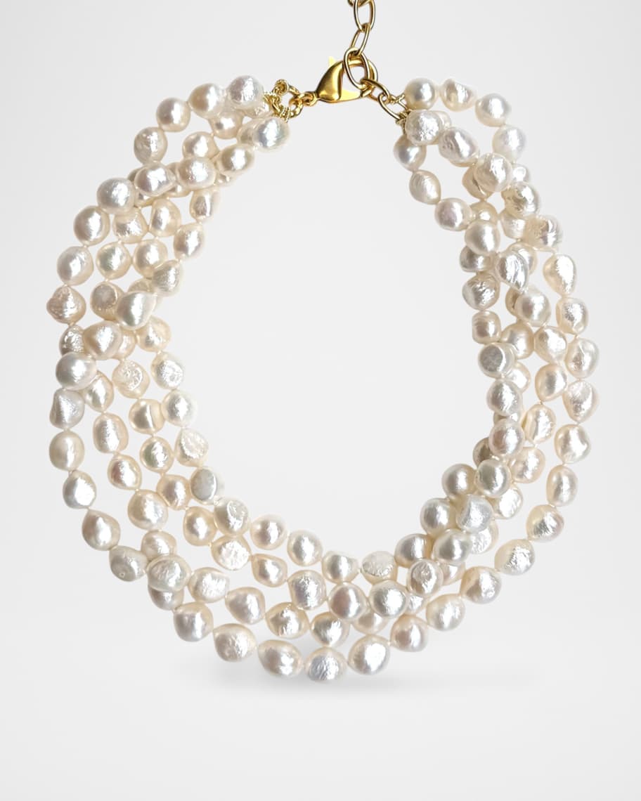 Dina Mackney Freshwater Pearl Multi Row Necklace | Neiman Marcus