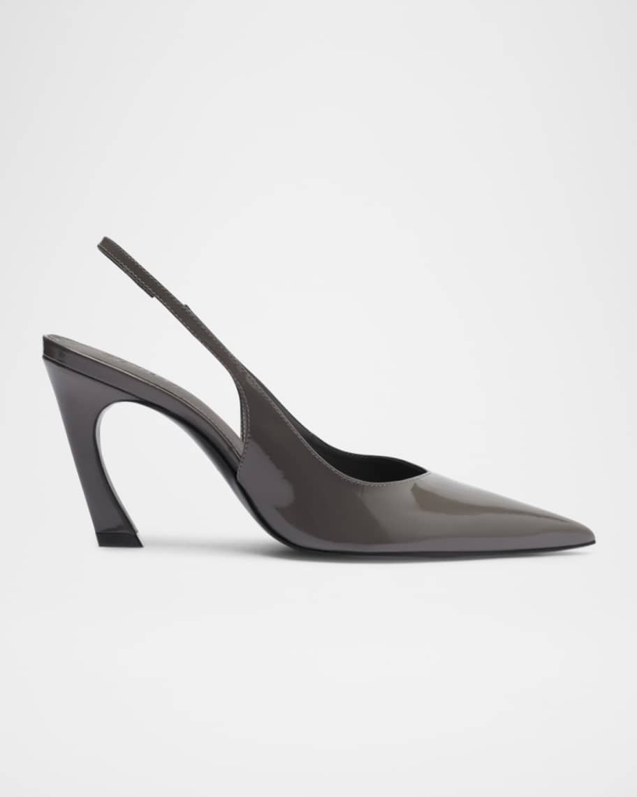 Schutz Lexi Shiny Leather Slingback Pumps | Neiman Marcus